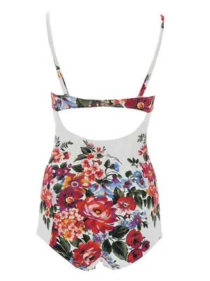 Dolce & Gabbana Floral Print One-piece Swimsuit - Multicolour