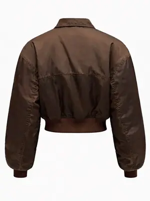 GANNI Duchesse Bomber Jacket - Black