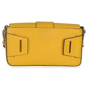 Fendi Selleria Leather Baguette Bag - Yellow