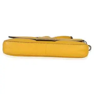 Fendi Selleria Leather Baguette Bag - Yellow