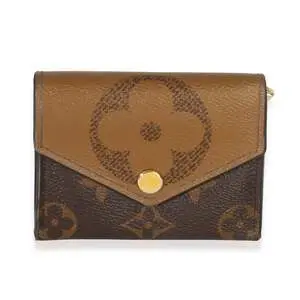 LOUIS VUITTON Reverse Monogram Canvas Zoé Wallet - Brown