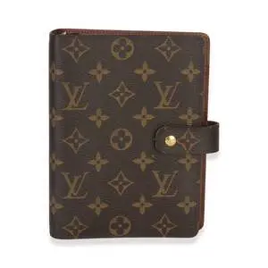 LOUIS VUITTON Monogram Canvas Ring Agenda Cover - Brown