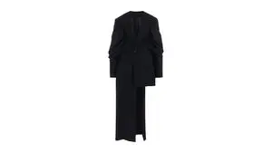 Yohji Yamamoto Gathered Stole Jacket - Black