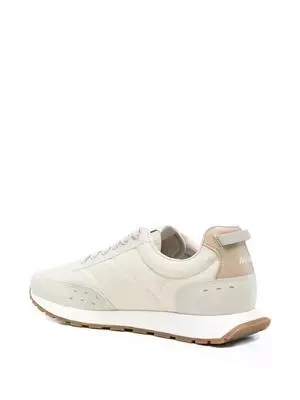 BOSS Logo Quilted Leather Sneakers - Neutrals