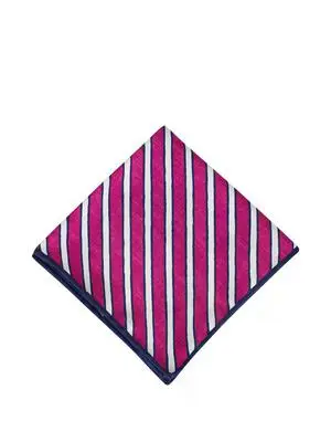 Brunello Cucinelli Striped Pocket Square - Red