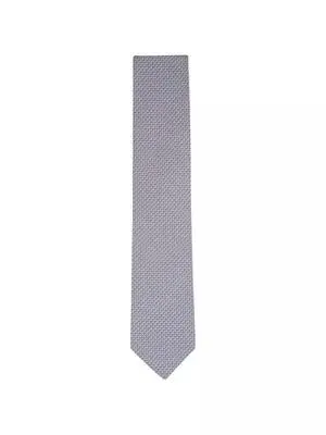 Eton Geometric Print Neck Tie - Blue