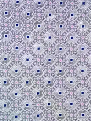 Eton Geometric Patterned Neck Tie - Grey
