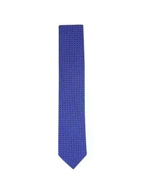 Eton Patterned Neck Tie - Blue