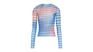 JEAN PAUL GAULTIER Printed Mesh Tank Top - Light Blue