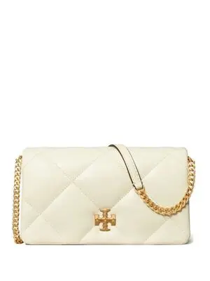Tory Burch Kira Diamond Quilt Chain Wallet - Warm White