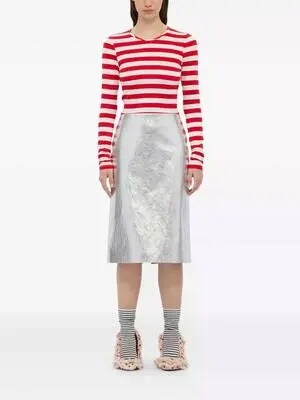 MSGM Textured Knee Length Skirt