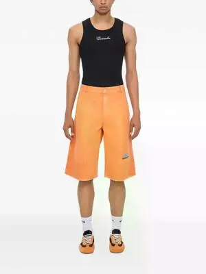 MSGM Denim Shorts - Orange