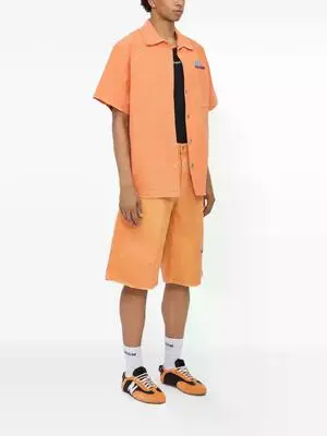 MSGM Denim Shorts - Orange
