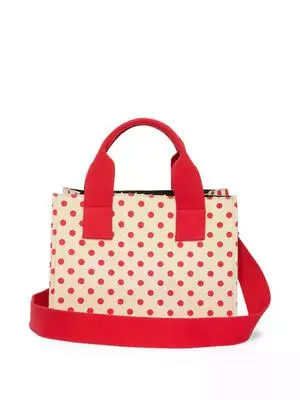 MSGM Striped Print Tote - Red