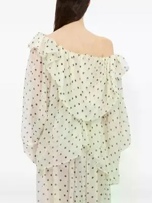 MSGM Ruffled One-shoulder Blouse