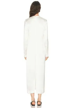 TOTEME Long Satin Dress - White