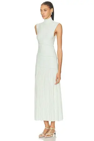 Proenza Schouler Federica Ribbed Turtleneck Maxi Dress