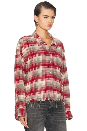 R13 Drop Neck Cropped Shirt