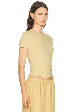 Jenni Kayne Cotton Slim Tee - Pale Yellow