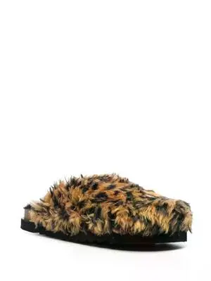Palm Angels Faux-fur Slip-on Mules