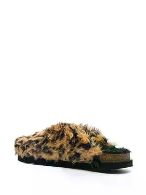 Palm Angels Faux-fur Slip-on Mules