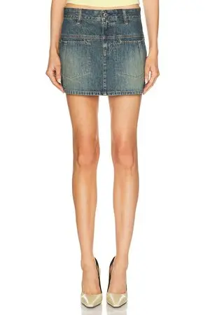 Helmut Lang Denim Mini Skirt - Tinted Vintage Blue