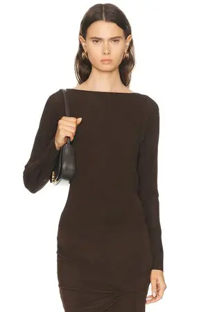 Helmut Lang Cowl Back Long Sleeve Top