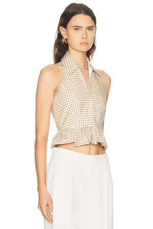 Caroline Constas Aya Halter Top