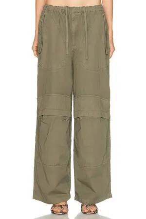 Alexander Wang Mid Rise Cargo Pant - Washed Army Green