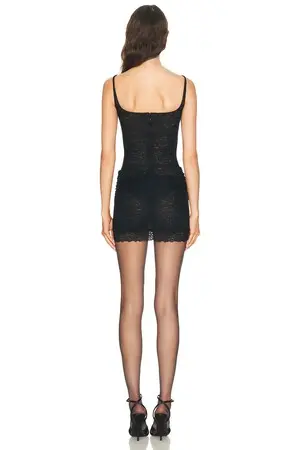 Burc Akyol Stretch Lace Caryatid Mini Dress