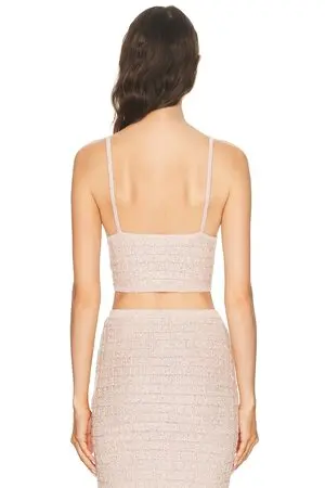Alessandra Rich Knit Crop Top - Pink