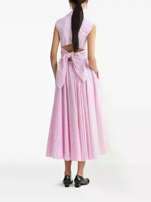 PATOU Striped Midi Skirt - Pink