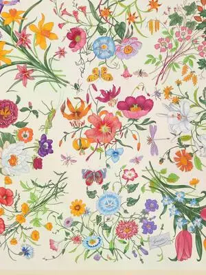 Gucci Floral-print Scarf