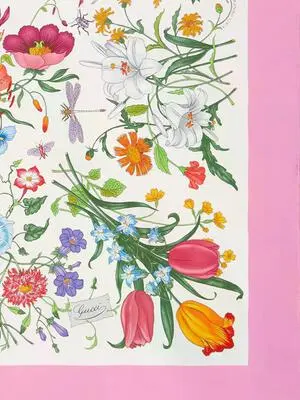 Gucci Flora-print Scarf - White