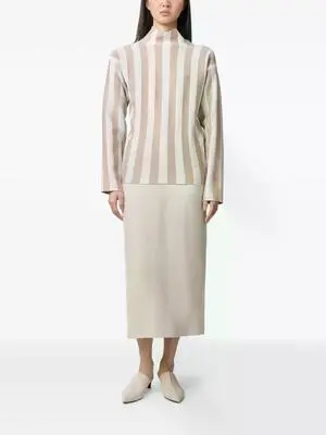 TOD'S Striped Funnel-neck Sweater