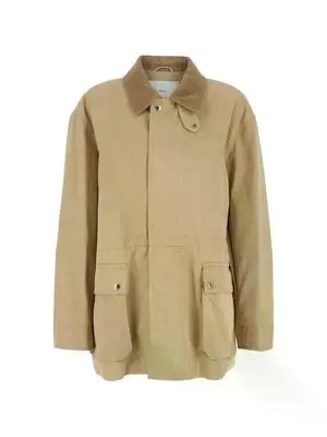 DUNST Corduroy-collar Jacket - Neutrals