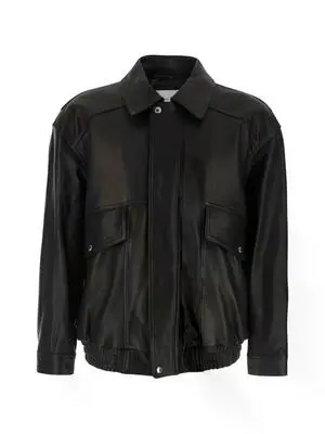 DUNST Front-pockets Leather Jacket - Black