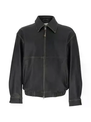DUNST Zip-up Leather Jacket - Black