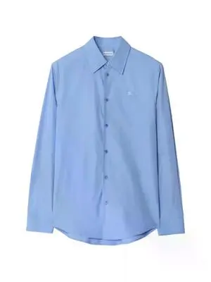 Burberry Regular-fit Cotton Poplin Shirt - Blue