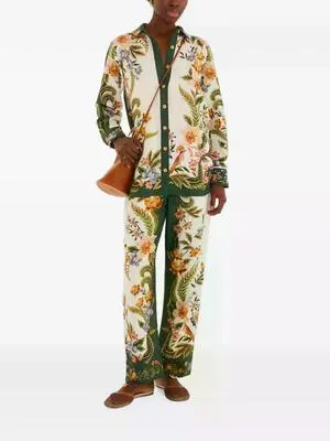 Farm Rio Floral-print Trousers - White