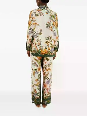 Farm Rio Floral-print Trousers - White