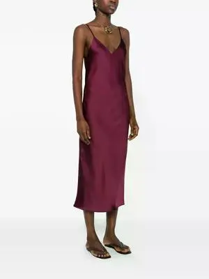 Norma Kamali V-neck Slip Midi Dress
