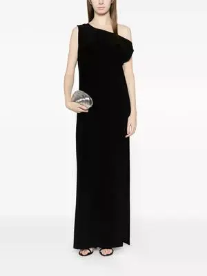 Norma Kamali One-shoulder Draped Maxi Dress