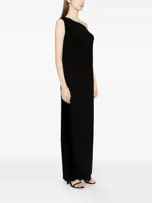 Norma Kamali One-shoulder Draped Maxi Dress
