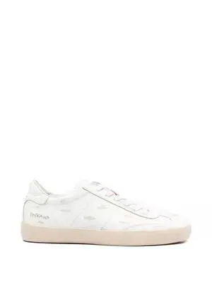 ISHIKAWA No Star Leather Sneakers - White