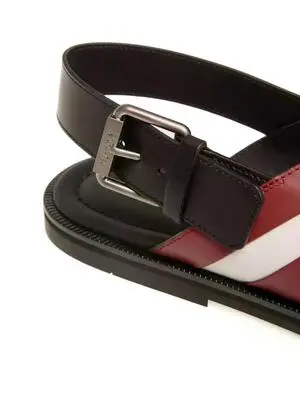 Bally Striped Cross-strap Sandals