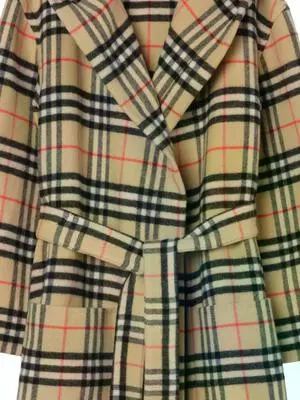 Burberry Check Wool Cashmere Robe