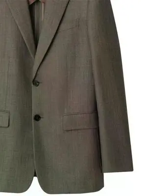 Burberry Sharkskin Wool Tailored Jacket