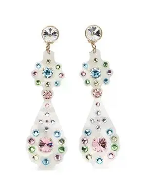Red Valentino Polka Dot Drop Earrings - Gold