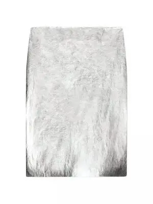 MSGM Textured Skirt - Silver